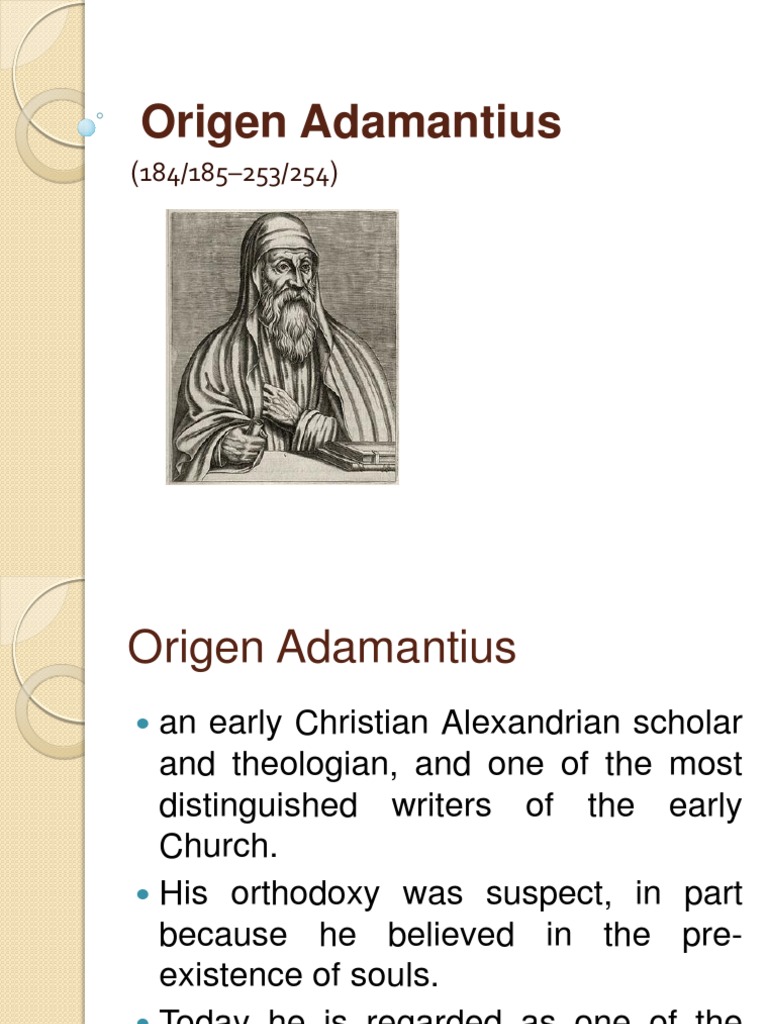 Origen Adamantius | Origen | Western Philosophy