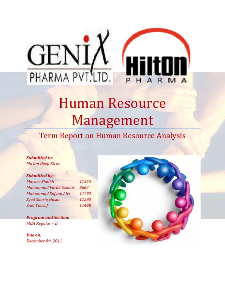Analysis of Human Resource Practices at Genix Pharmaceuticals and ...