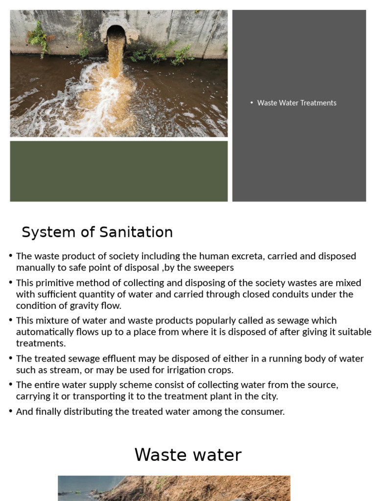 Wastewater Treatment and Management Guide | PDF | Sewage | Sewage Treatment