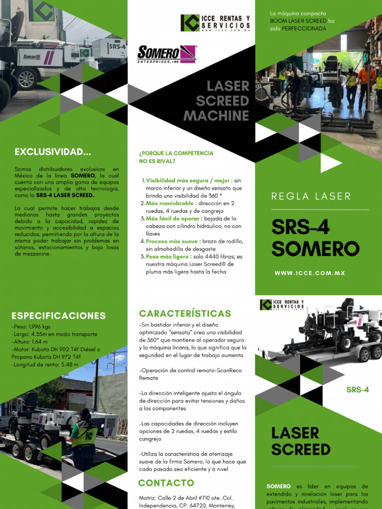 Srs4 Laser Screed Ficha Tecnica | PDF