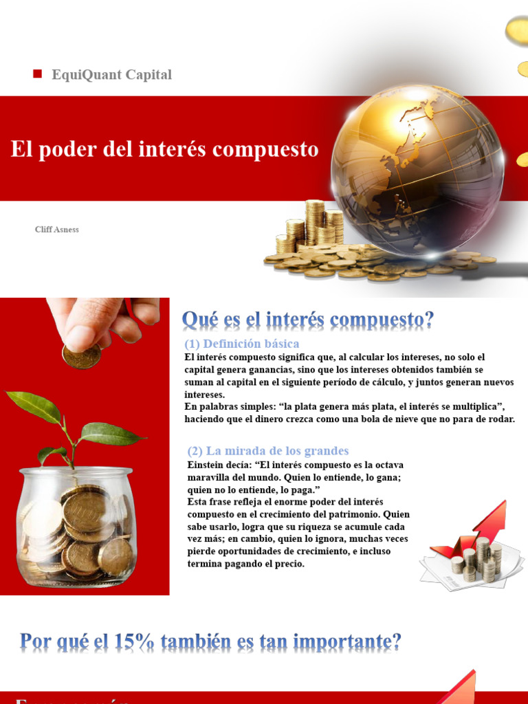 Poder del Interés Compuesto en Finanzas | PDF | Interés compuesto ...