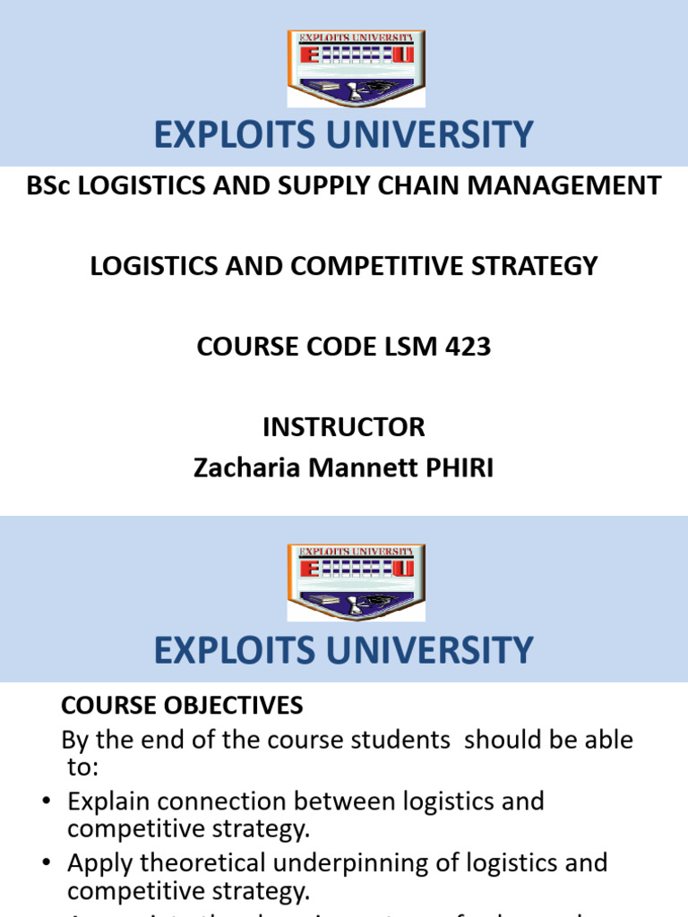 Logistics and Competitive Strategy Overview | PDF | Logistics | Inventory