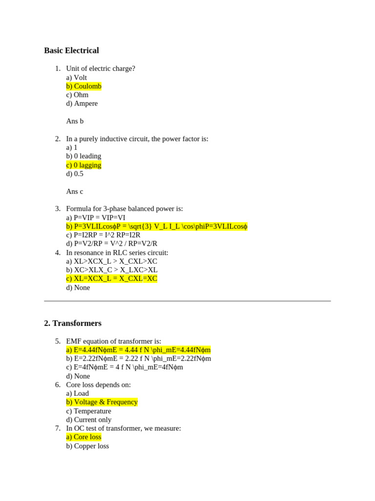 Basic Electrical | PDF | Transformer | Rectifier