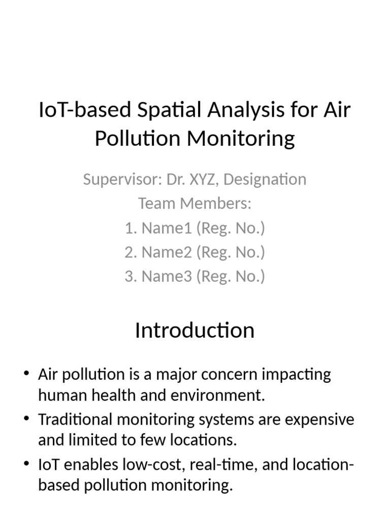 IoT Air Pollution Presentation | PDF