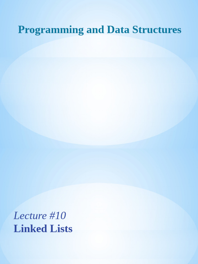 1.1 Linked Lists | PDF | Pointer (Computer Programming) | Computer Data