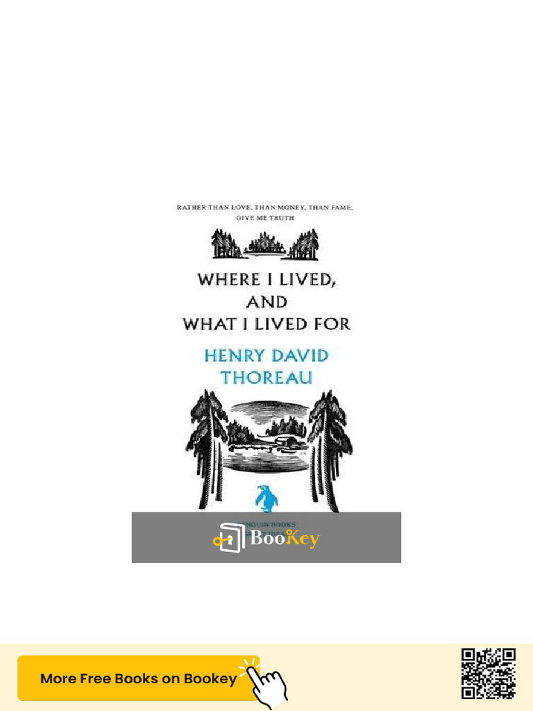 Where I Lived, and What I Lived For PDF | PDF | Walden | Henry David ...