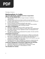 CBSE Class 10 History Notes Chapter 2 - Nationalism in India | PDF ...