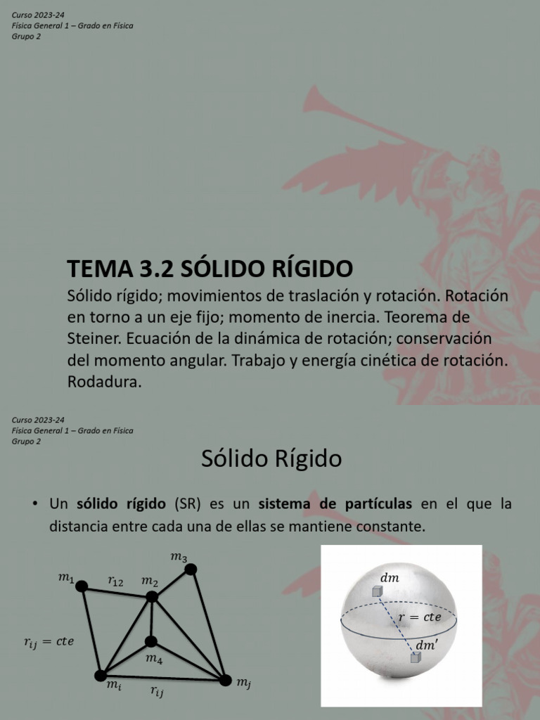 Sólido Rígido | PDF | Rotación | Dinámica (Mecánica)