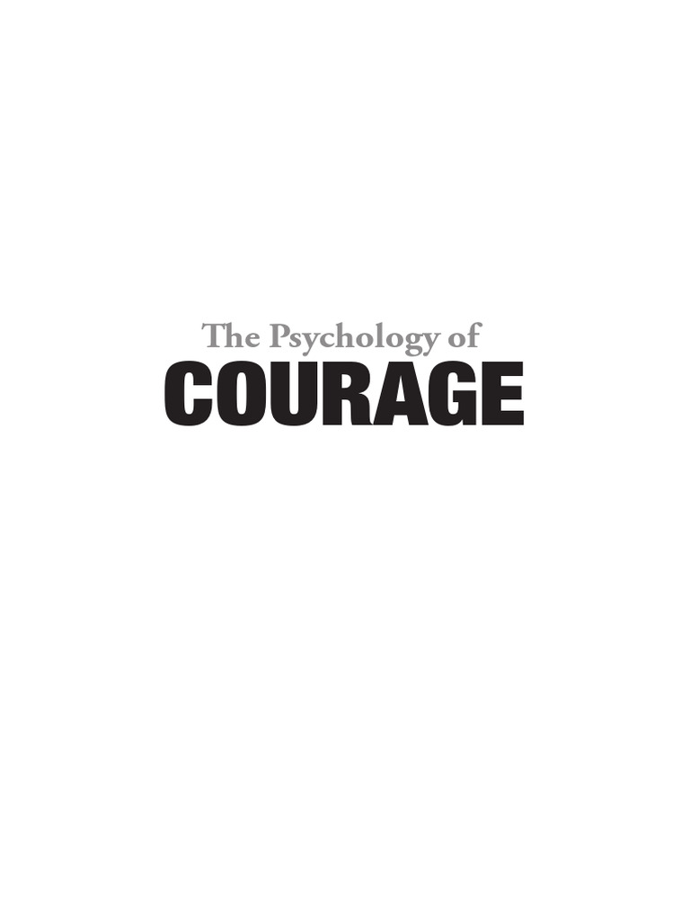 ++PURY LOPEZ 2010 Psychology of Courage | PDF | Psychology | Courage