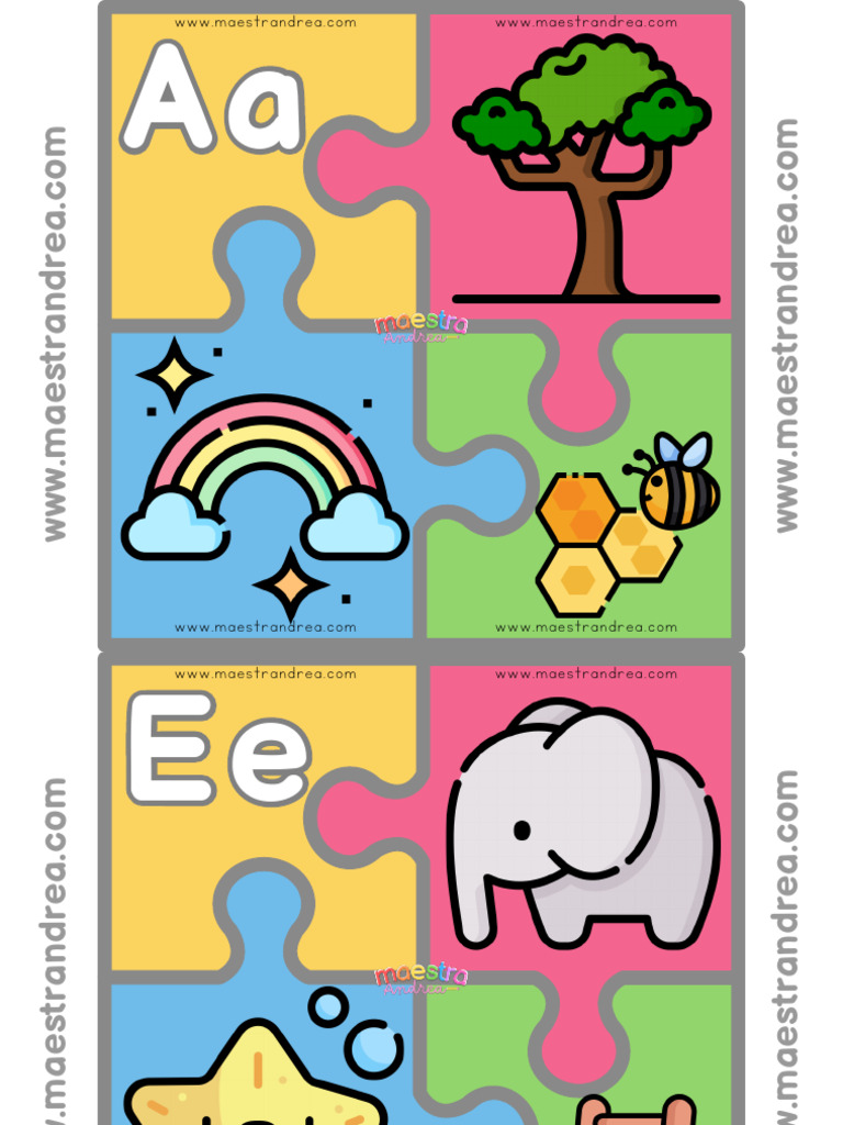 Vocales Rompecabezas 4 PZ | PDF