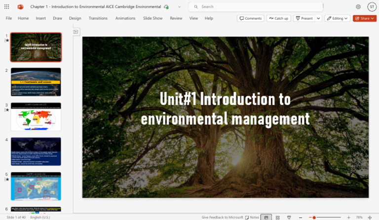 AICE Environmental Management Unit 1 | PDF
