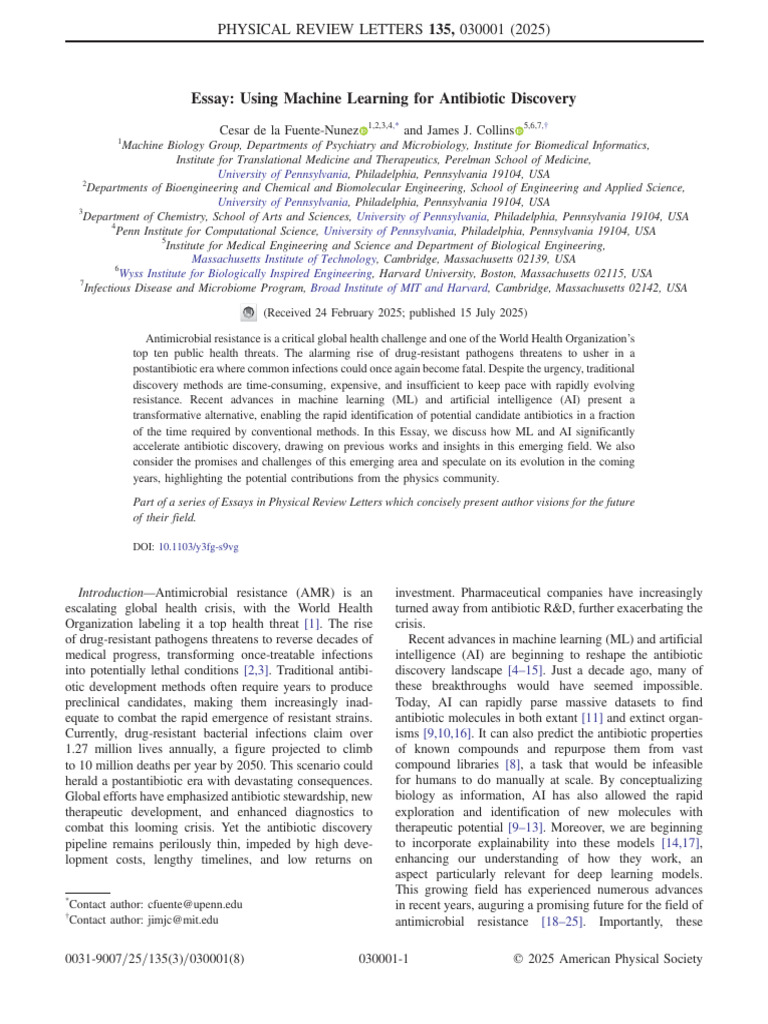 Machine Learning in Antibiotic Discovery | PDF | Antimicrobial ...