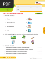 Grade 1 - Computer - Revision Worksheet | PDF