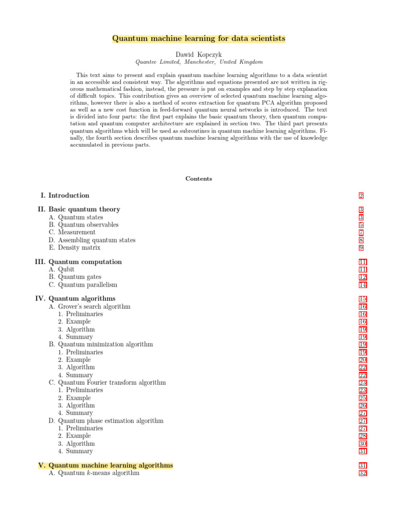 (R2.1) IMP 2018 QML For DS | PDF | Quantum Computing | Photoelectric Effect