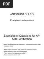 API-570 Final Exam Questions | Pipe (Fluid Conveyance) | Welding