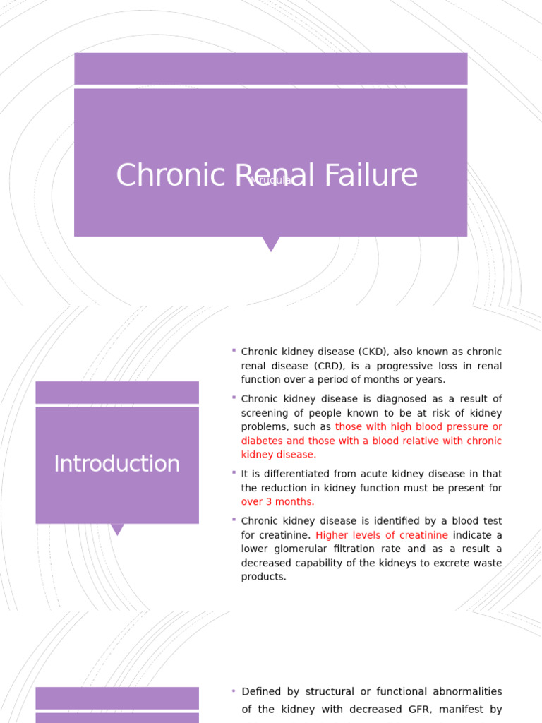Understanding Chronic Kidney Disease | PDF | Chronic Kidney Disease ...