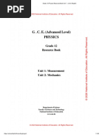 Grade 12 Physics Resource Book Unit 1,2 | PDF