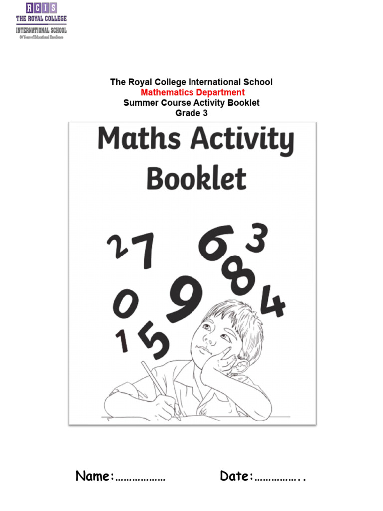 Math-Summer Course Activity Booklet-G3 | PDF | Mathematics | Science