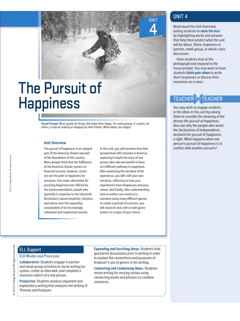Exploring the Pursuit of Happiness | PDF | Transcendentalism | Happiness