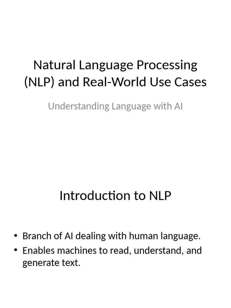 NLP Real World Use Cases | PDF