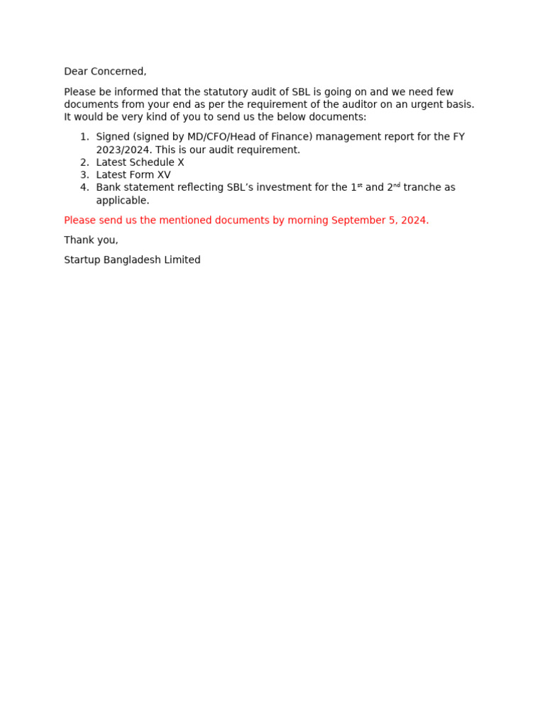 Dear Concerned | PDF