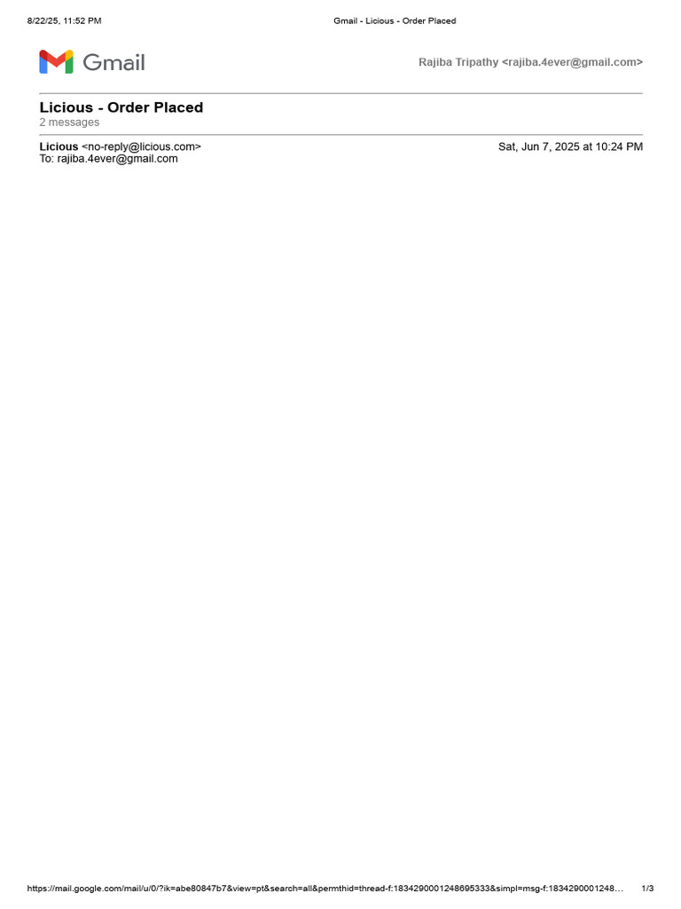 Gmail - Licious - Order Placed 7th June 2025 | PDF