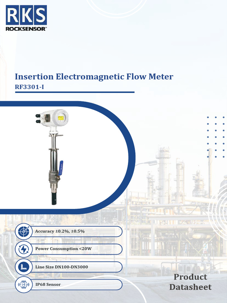 Insertion Electromagnetic Flow Meter RF3301-I | PDF | Electricity ...