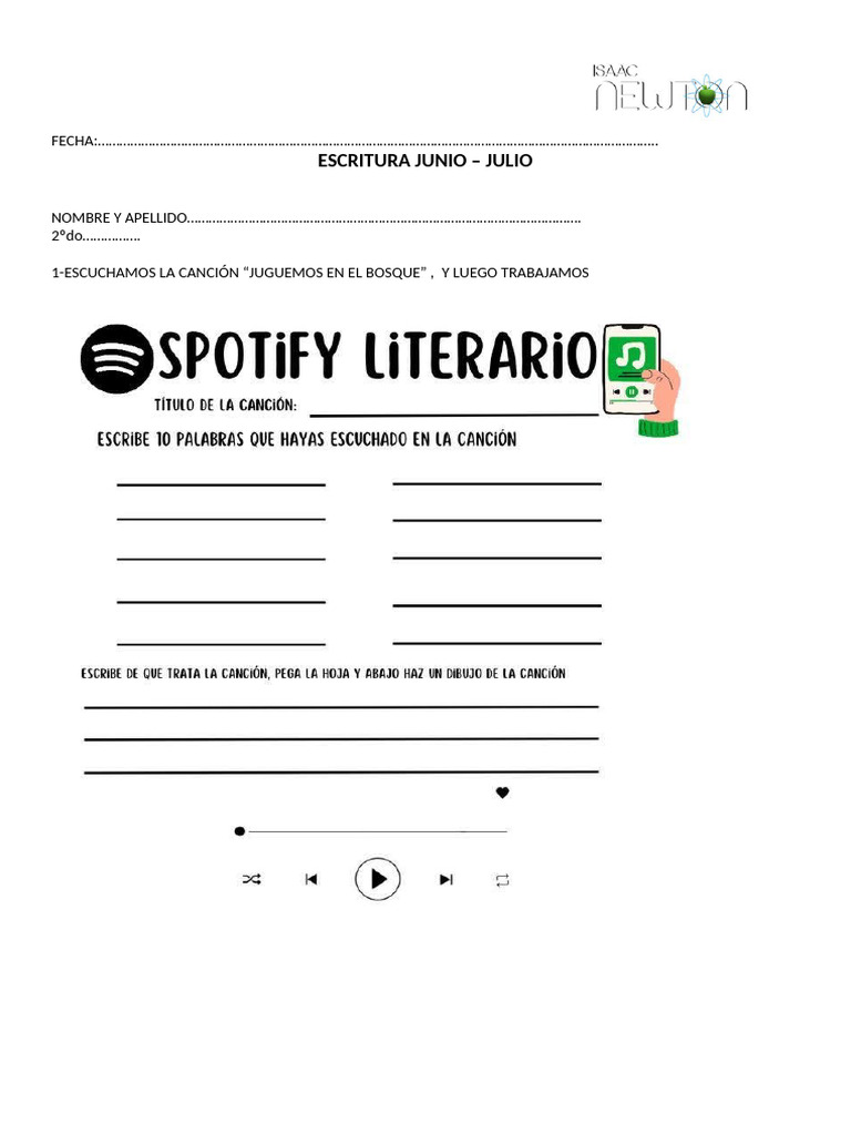 Escritura Junio Julio | PDF