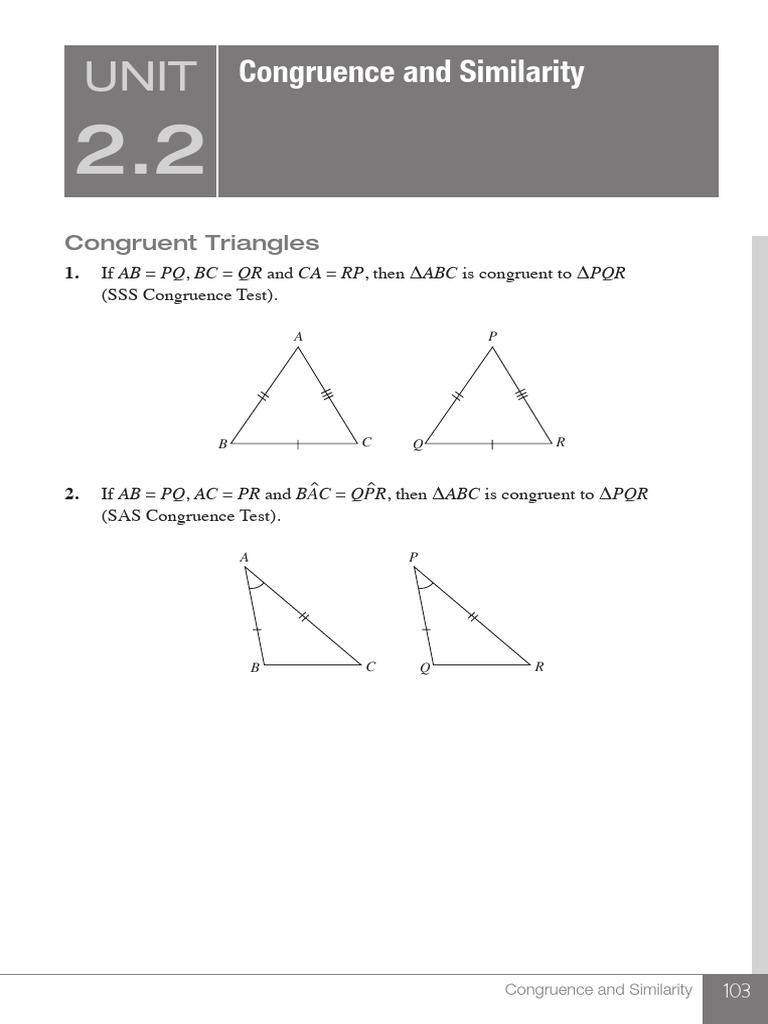 Congruence and Similarity | PDF | Area | Geometric Shapes
