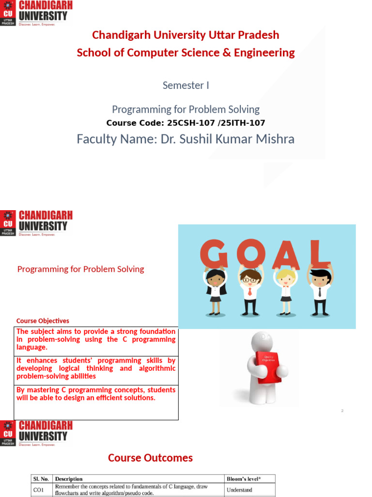 C Programming for Problem Solving Course | PDF