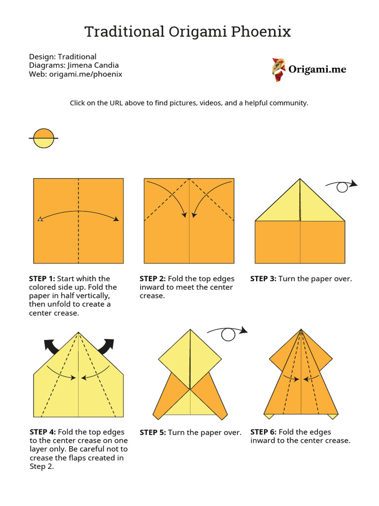 Step-by-Step Origami Phoenix Guide | PDF | Origami