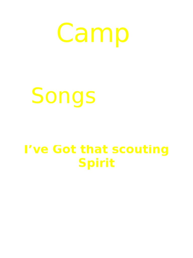 Campfire Song Lyrics Collection | PDF | Language Arts & Discipline | Poetry