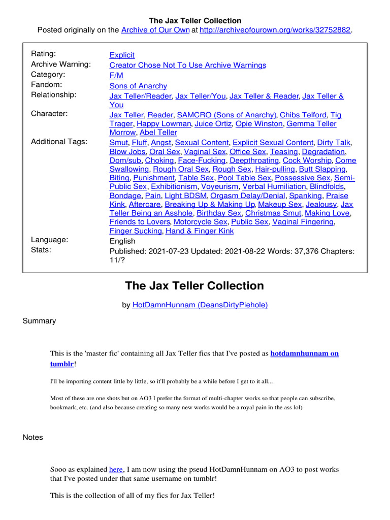 The Jax Teller | PDF | Human Sexuality | Sexuality