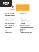 TIRO 6 - GO KWALA LE GO TLHAGISA - Tlhamo Ya Kanelo | PDF
