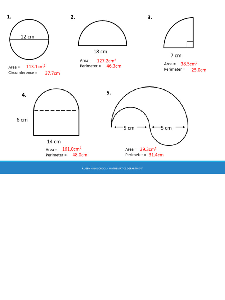 2arcs and Sectors of Circles PDF | PDF | Area | Circle