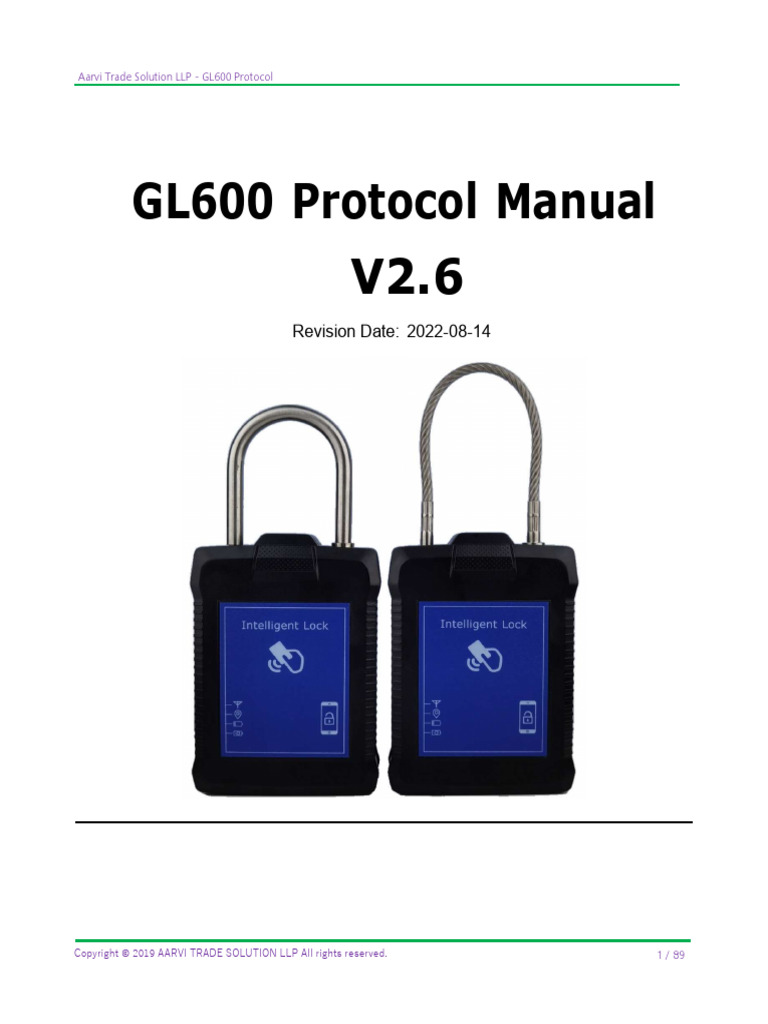 E Lock Protocol Gl600 | PDF | Global Positioning System | Bluetooth
