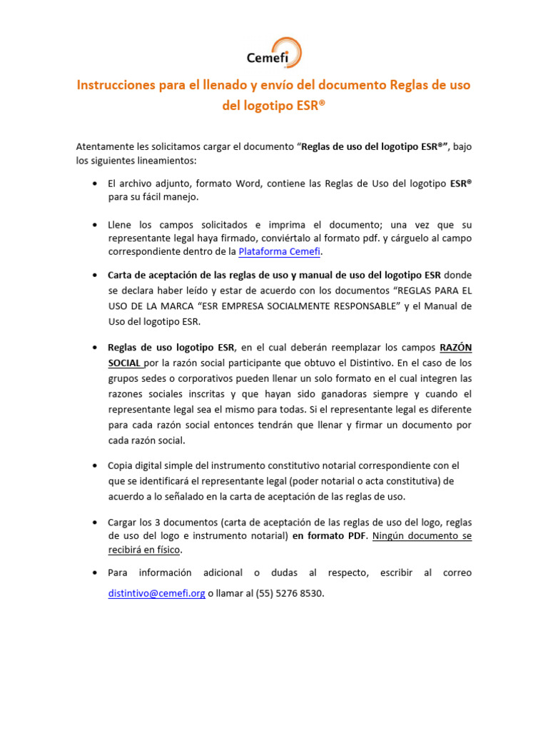 Reglas de Uso del Logotipo ESR® | PDF
