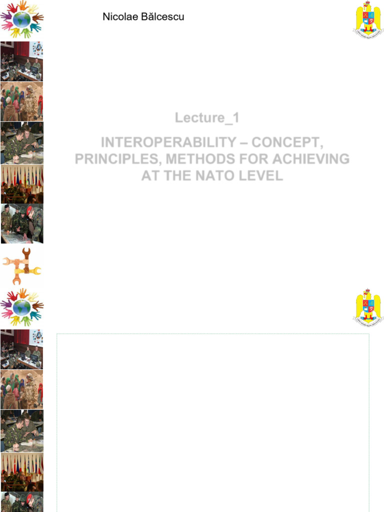 Lecture1 NATO Interoperability | PDF | Interoperability | Standardization