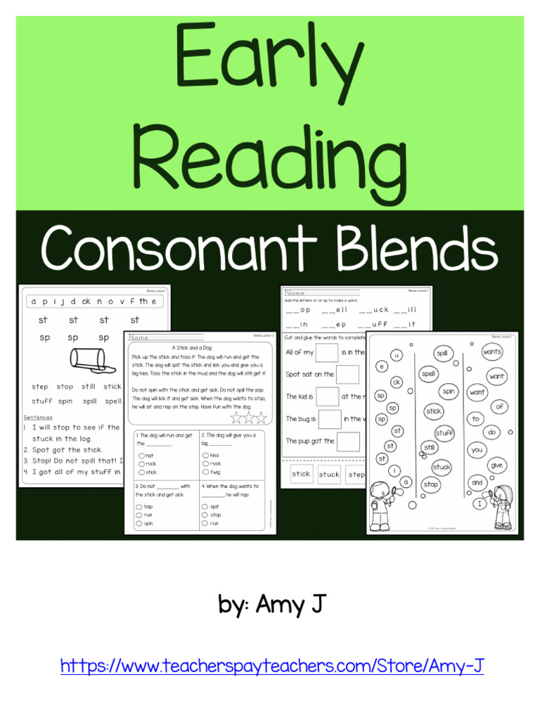 Early Reading Consonant Blends.pptx | PDF | Consonant