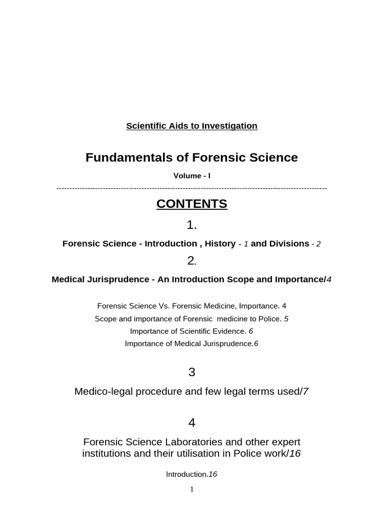 Forensic Science Fundamentals Overview | PDF | Forensic Science | Witness