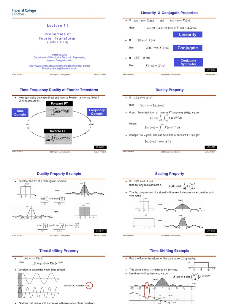 Fourier Transform Properties | PDF