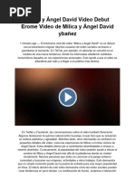 Debut Ángel David y Milica Video Erome Video Del Debut de Ángel | PDF