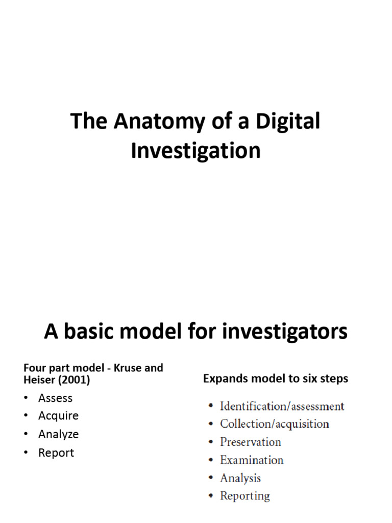 Digital Investigation Process Explained | PDF | Witness | Computing