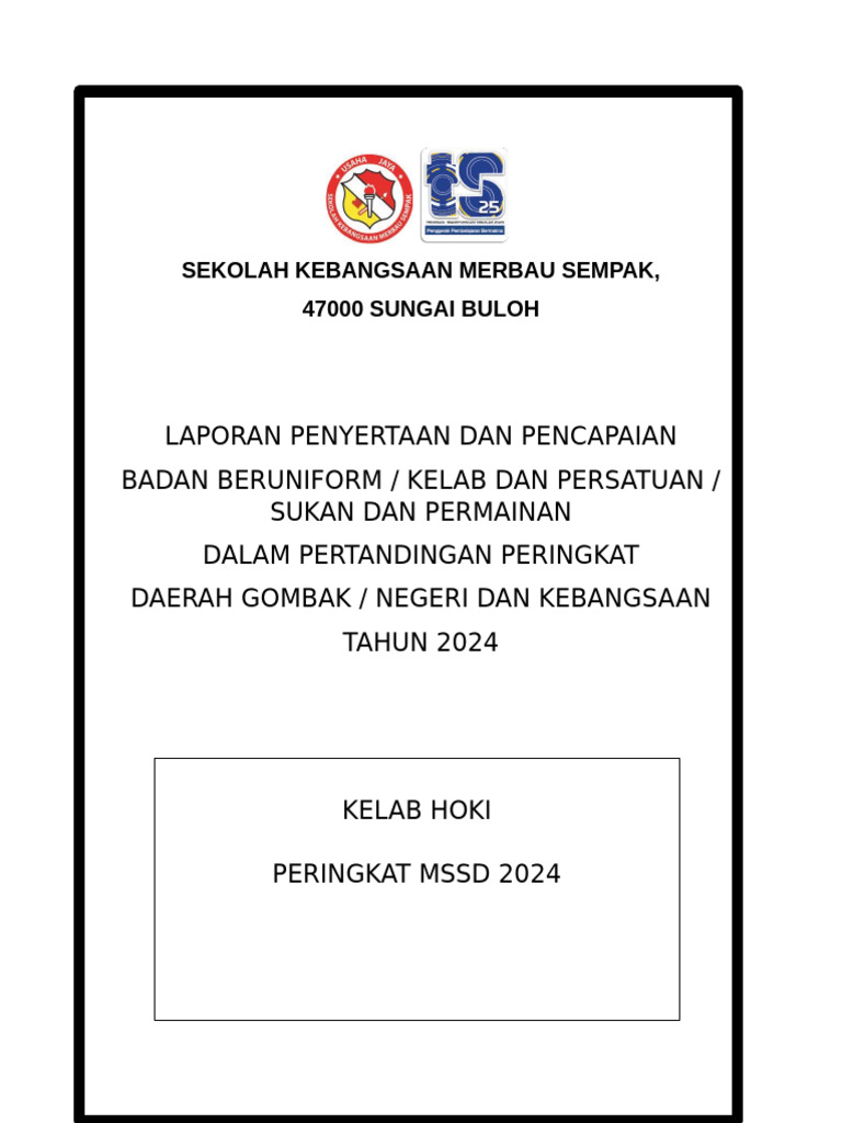Laporan Pasukan Hoki 2024 | PDF