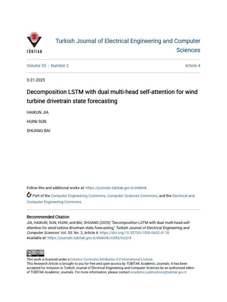 Decomposition LSTM With Dual Multi-Head Self-Attention For Wind T | PDF ...