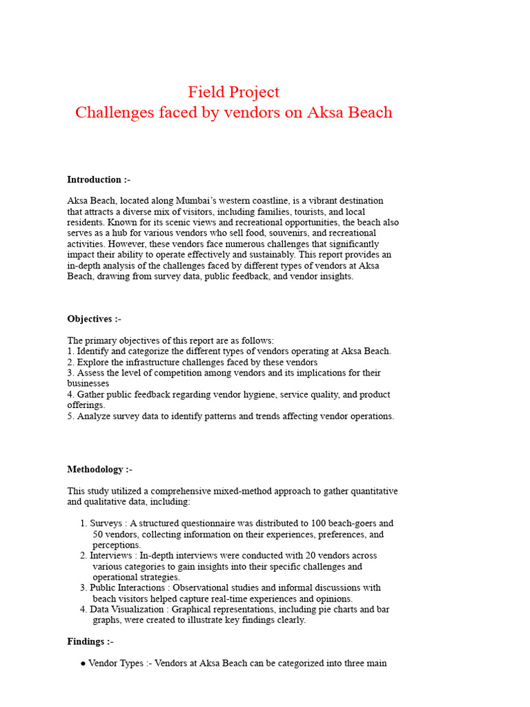 Field Project Compressed | PDF | Survey Methodology