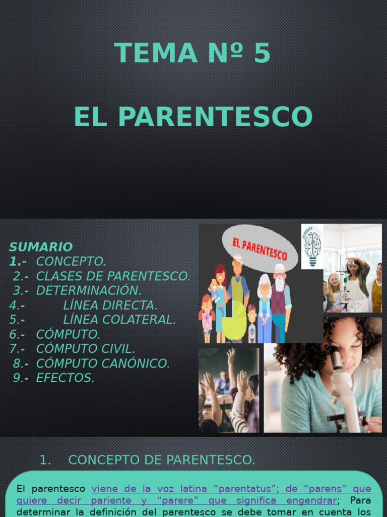 Tema #5 El Parentesco | PDF | Parentesco | Adopción