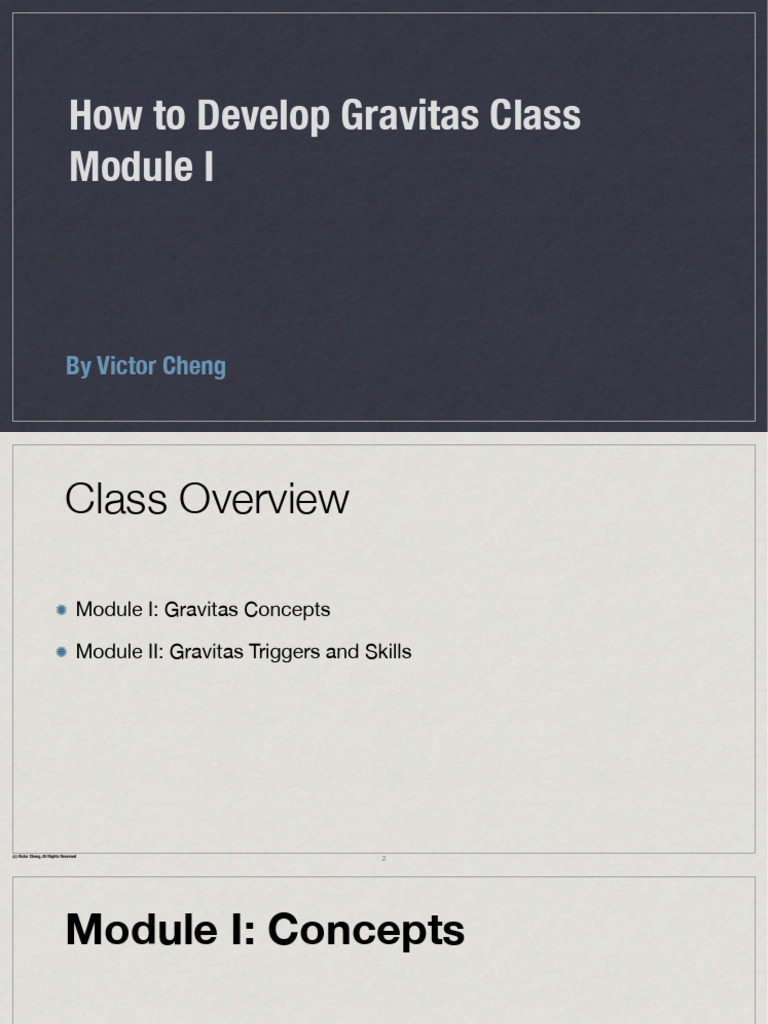 How To Develop Gravitas - Module 1 - Slides | PDF | Heuristic ...