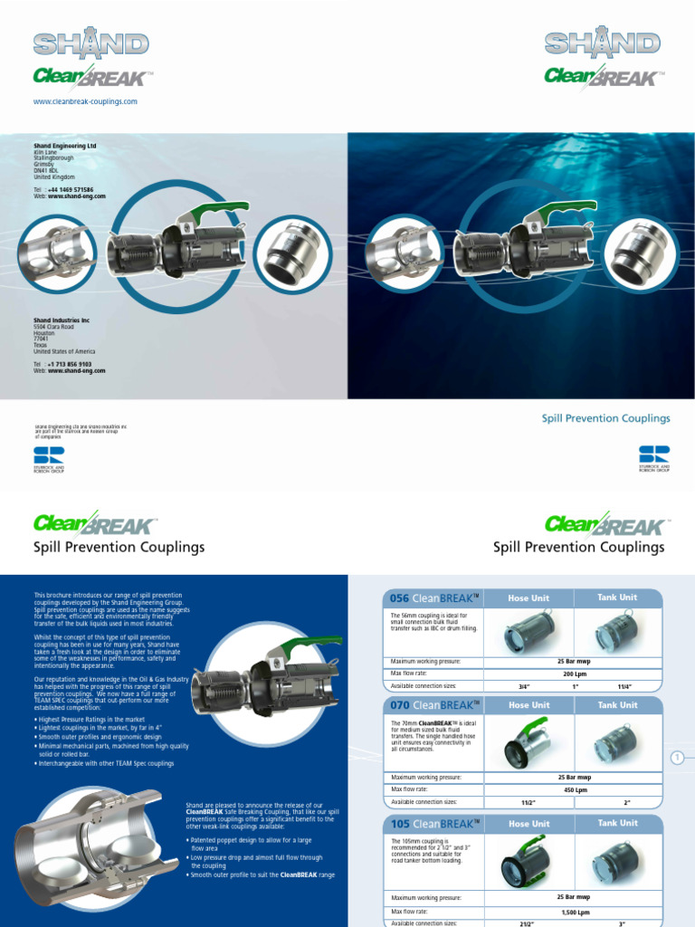 Spill Prevention Couplings Overview | PDF | Pipe (Fluid Conveyance ...