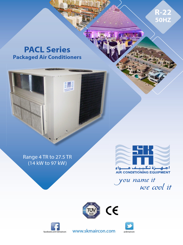 SKM PACL Series Packaged AC Units | PDF | Air Conditioning | Capacitor